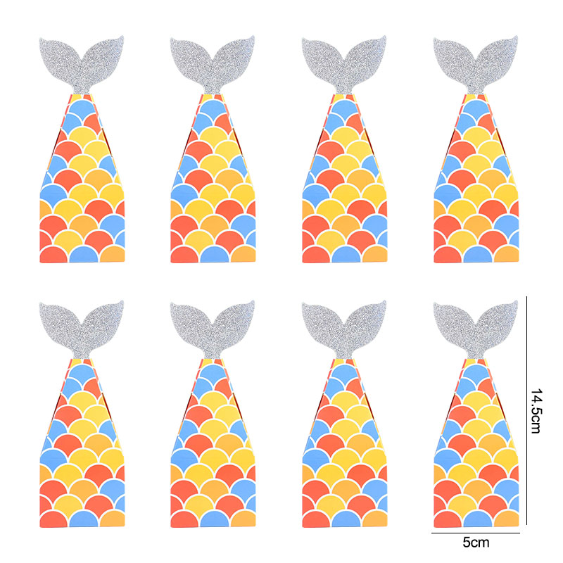 10 PCS Mermaid Tail Paper Candy Box & Gift Bags | Little Baby Tools Store